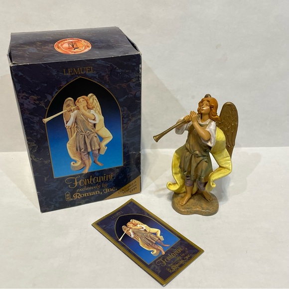 Fontanini | Holiday | Vtg 999 Fontanini Lemuel Angel 5 Symbol Of Membership Heirloom Nativity ...